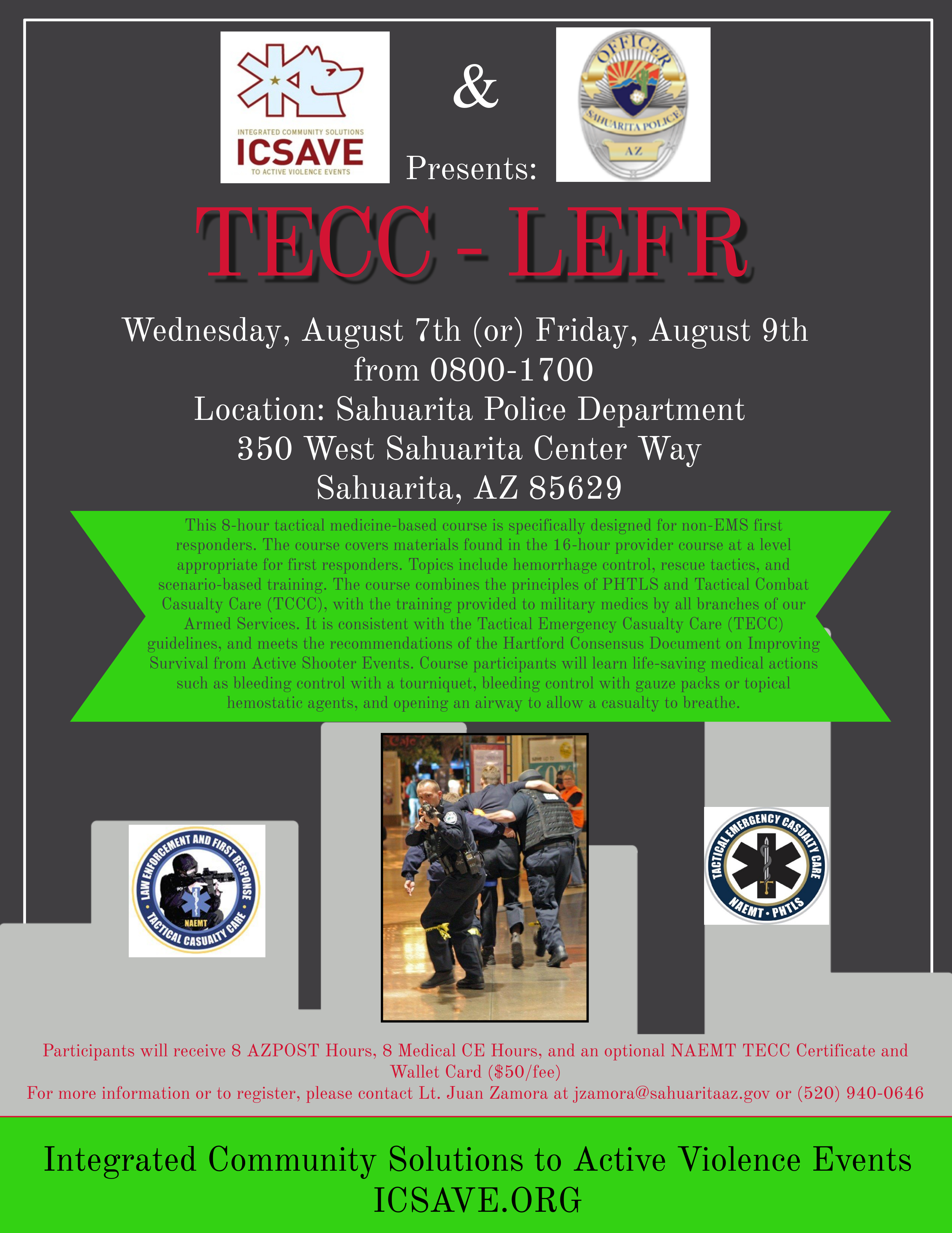 TECC For Law Enforcement Officers Training Opportunity - ICSAVE