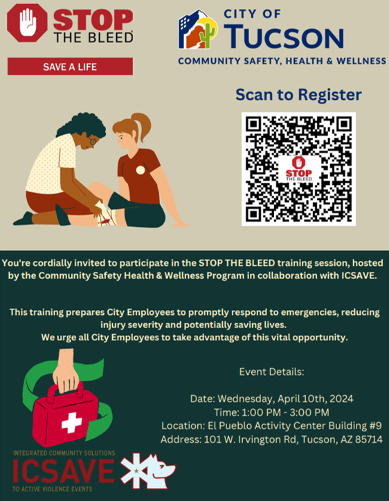 April City of Tucson Stop the Bleed Training Event - ICSAVE